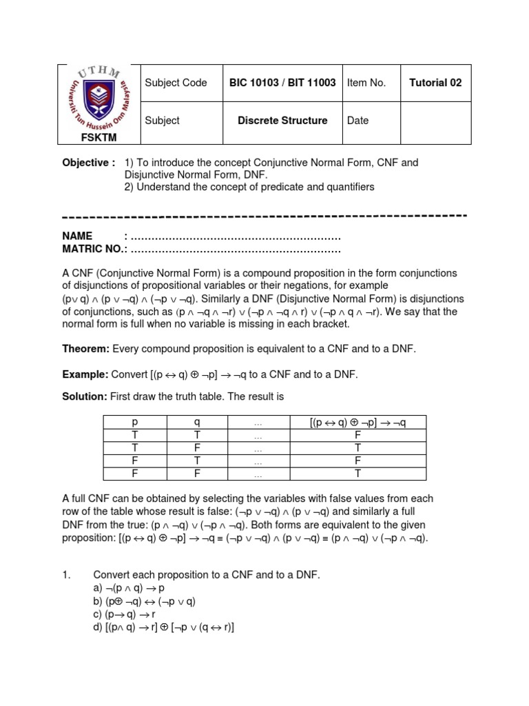 Bit11103 T2 | PDF | Logical Expressions | Syntax (Logic)