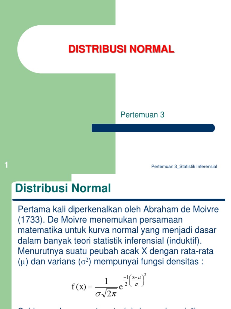 Karakteristik dan Penerapan Distribusi Normal | PDF