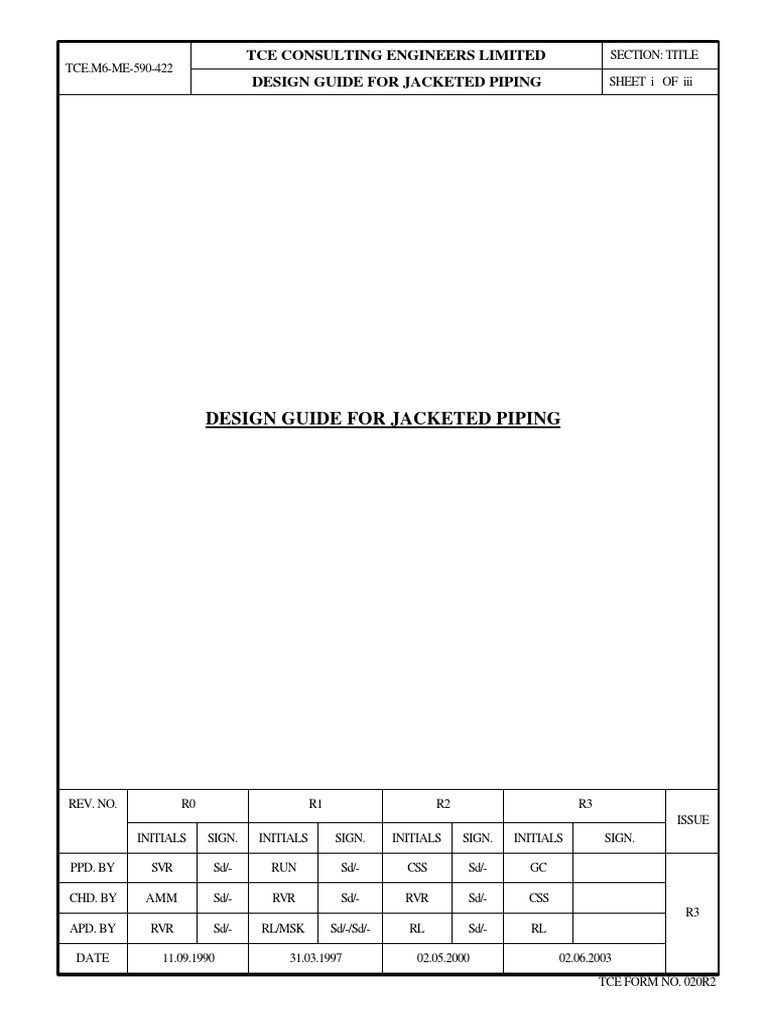 Guidelines for the Design and Construction of Jacketed Piping Systems ...