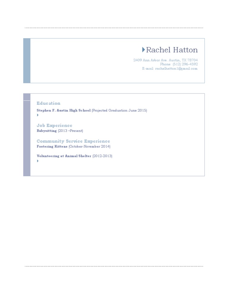 Rachel Resume | PDF