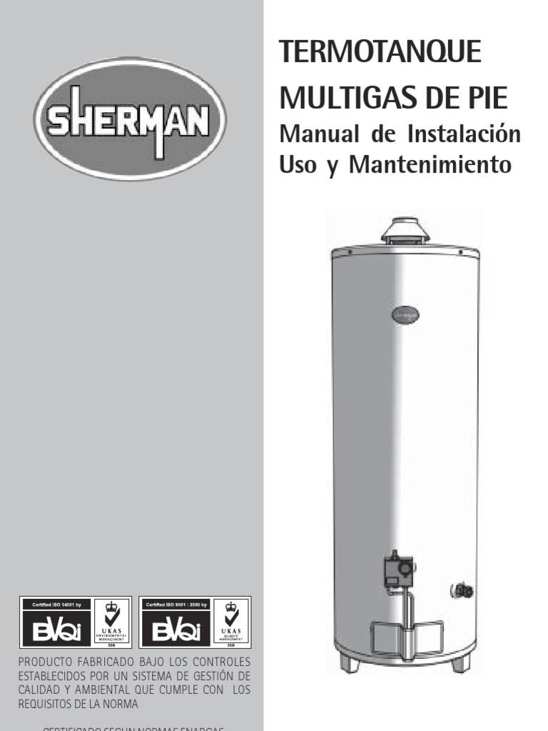 Termotanque Sherman | PDF | Agua | Ingeniería mecánica