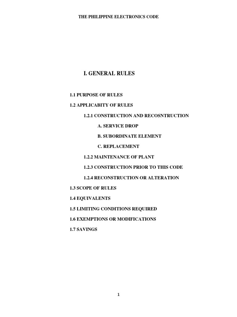 Philippine Electronics Code Overview | PDF | Fuse (Electrical ...