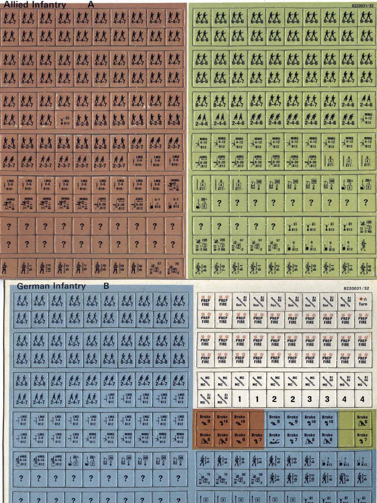 Squad Leader Countersheets (FRONT ONLY!) - Version 4 | PDF
