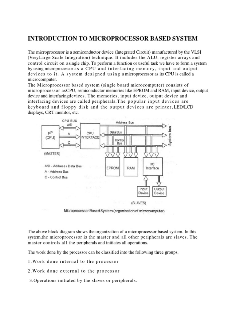 An In-Depth Look at Microprocessor-Based Systems: Components, Architecture, Buses and ...