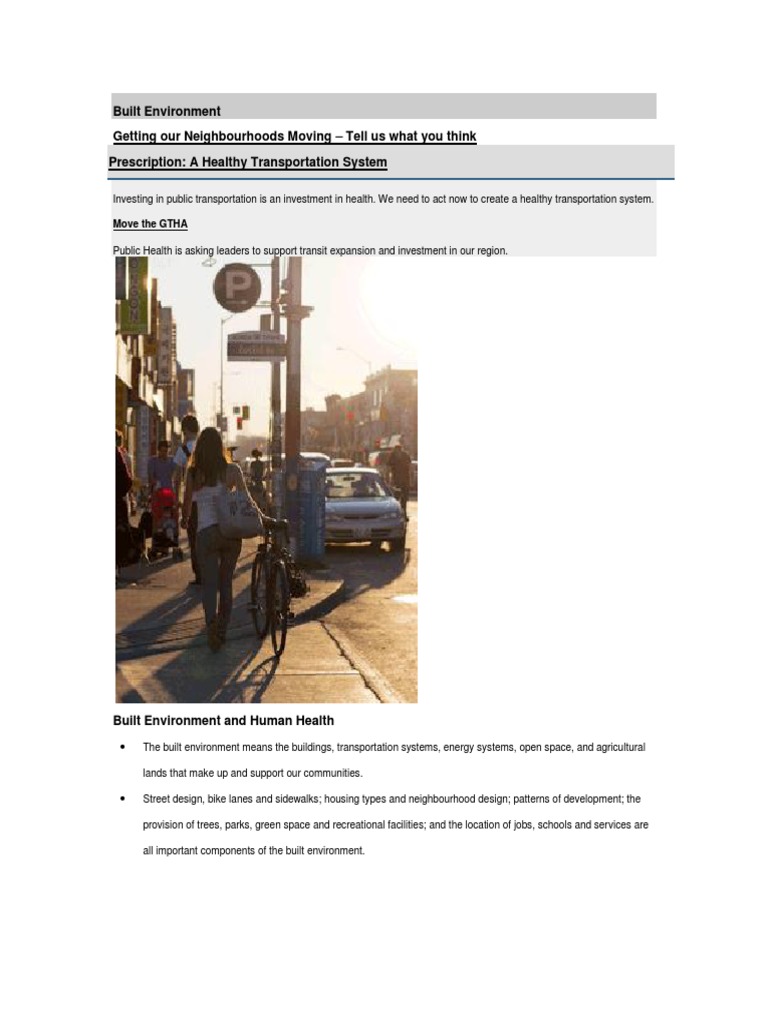 Built Environment | PDF | Built Environment | Public Transport