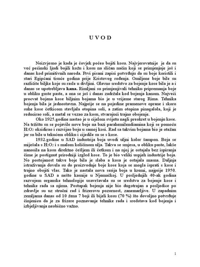 Korekcija Boje Kose S Preljevima | PDF