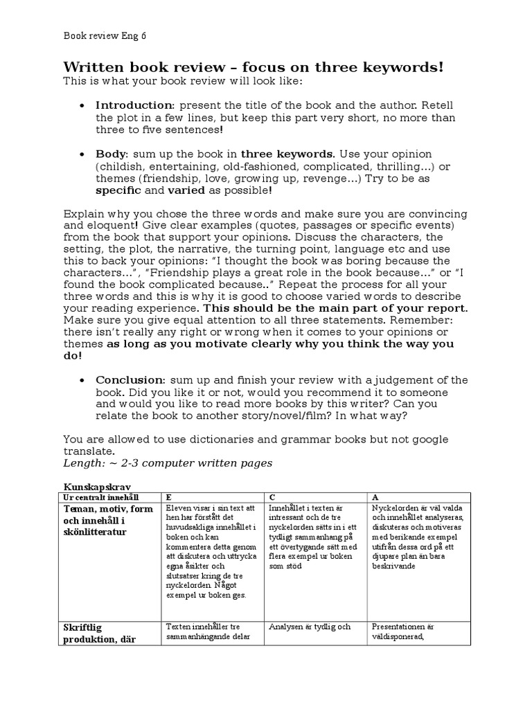 Book Report Eng 6 Final | PDF | Languages