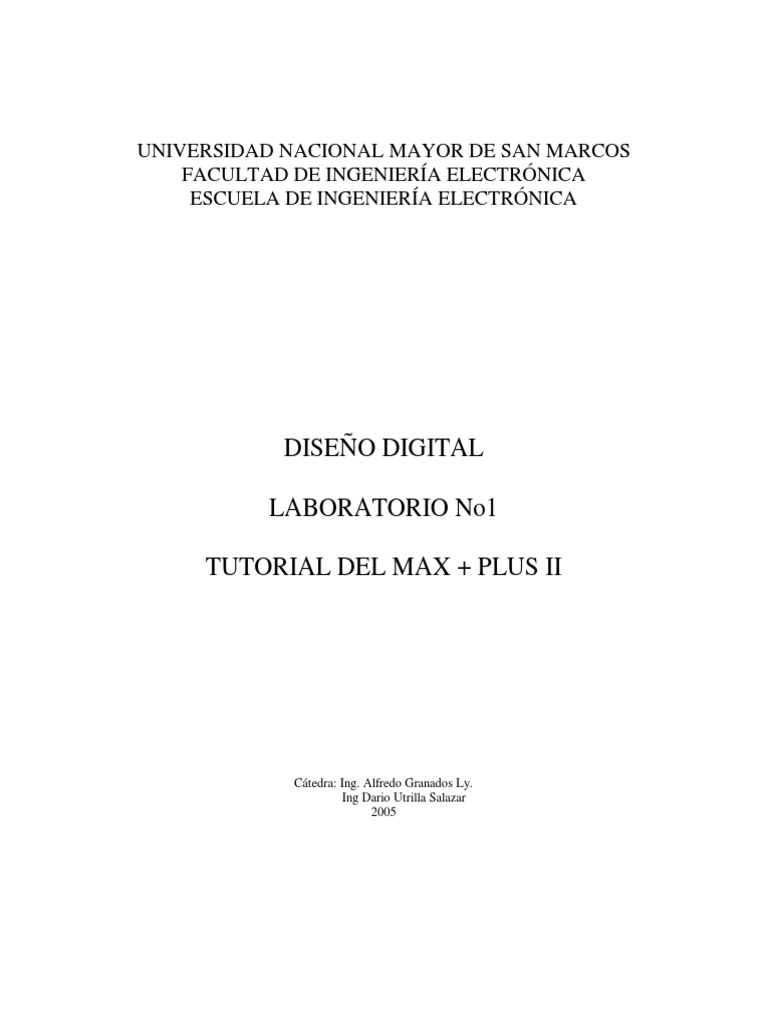 Tutorial de MAX Plus 2 | PDF | Puerta lógica | Compilador
