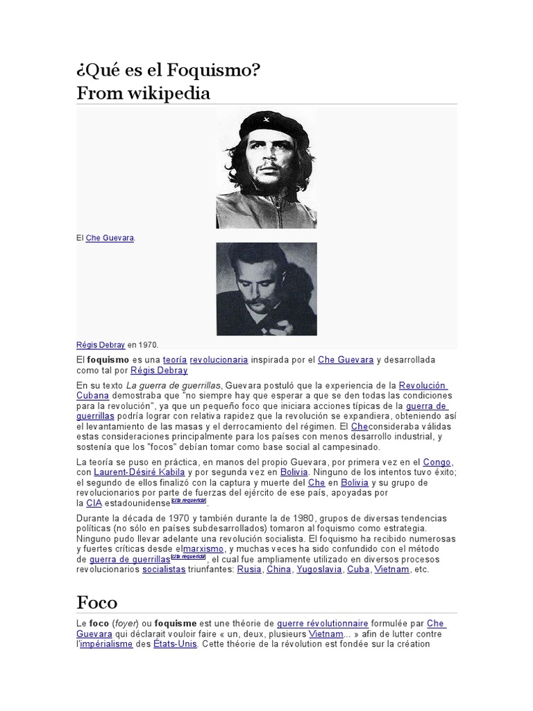 ¿Que Es El Foquismo | Política de extrema izquierda | Seguridad ...