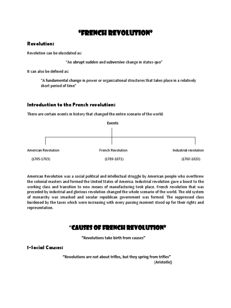 Causes of French Revolution | PDF | Nobility | Taxes