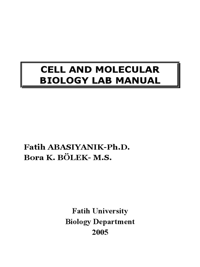 Cell and Molecular Biology Lab Manual | PDF | Microscopy | Angular ...