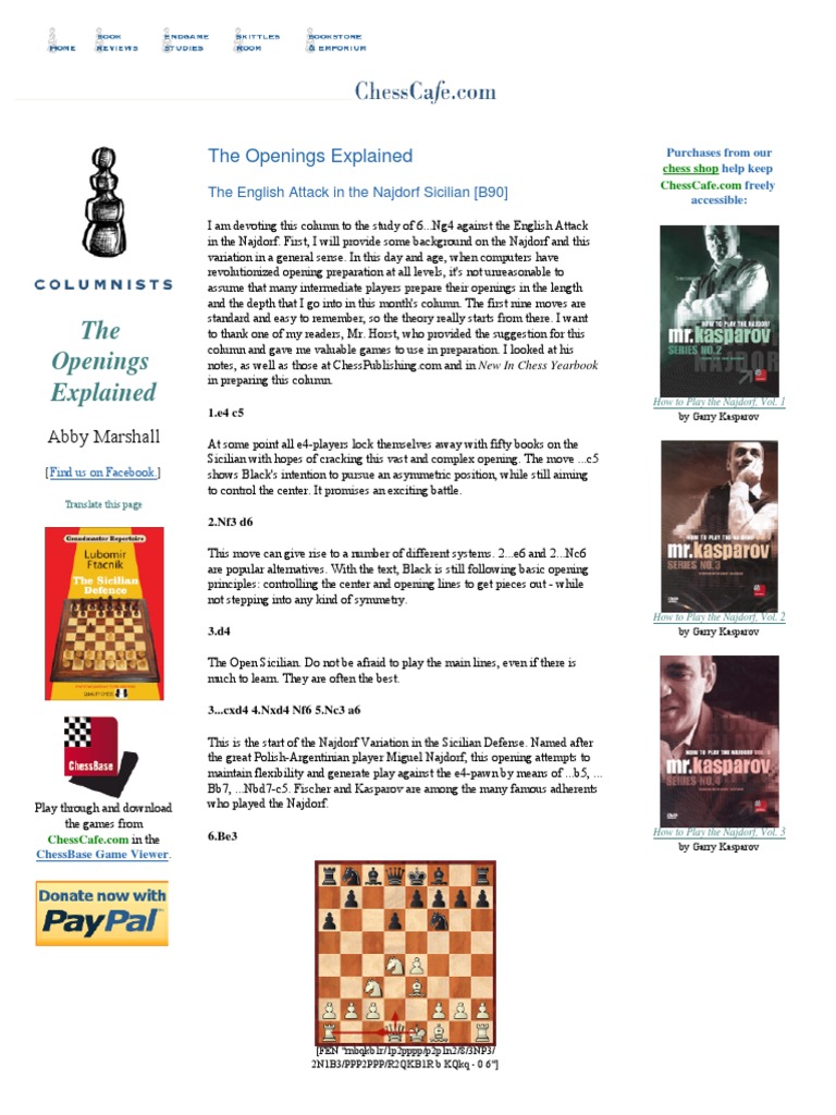 Sicilian Najdorf (English Attack 6... Ng4) | PDF | Abstract Strategy ...