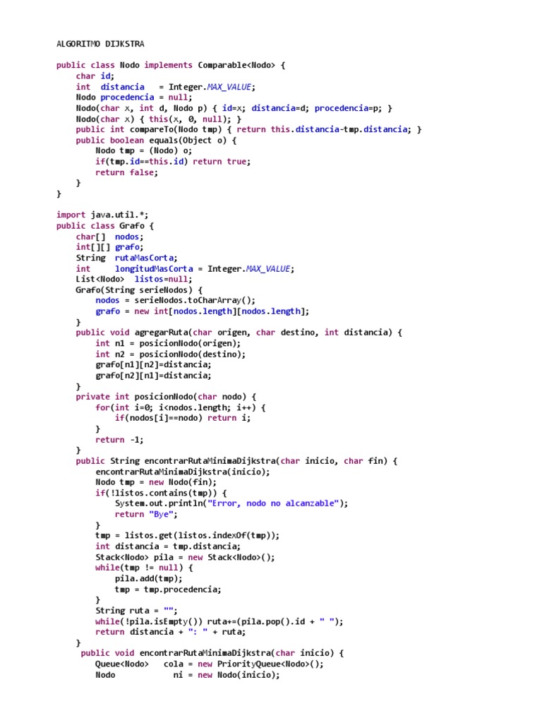 ALGORITMO DIJKSTRA y FLOYD | PDF | Estructuras matemáticas | Teoría de ...