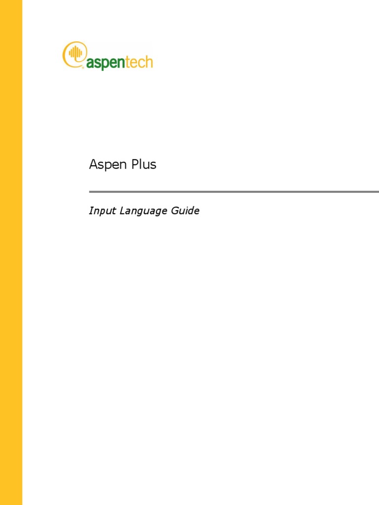 Aspen 2013 InputLanguageGuide | PDF | Technical Support | Distillation