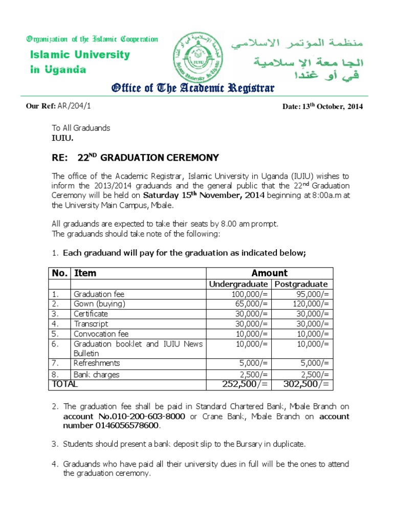 22nd Graduation of IUIU (Islamic University In Uganda) | Graduation ...