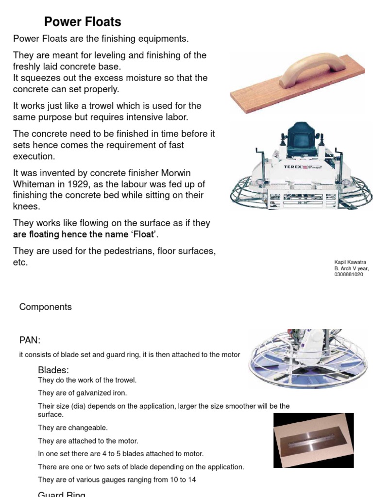 Power Float | PDF | Concrete | Mechanical Engineering