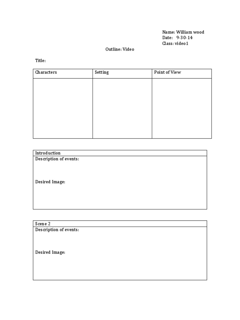 Video Outline Structure | PDF