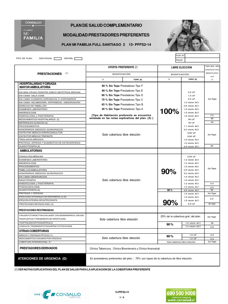 Plan Mi Familia Full Santiago 2 | PDF | Salud y bienestar | Medicina