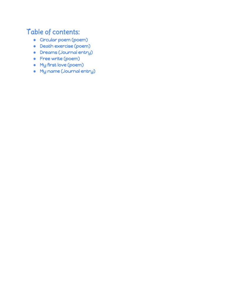 Poetry and Journal Entries Collection | PDF | Poetry