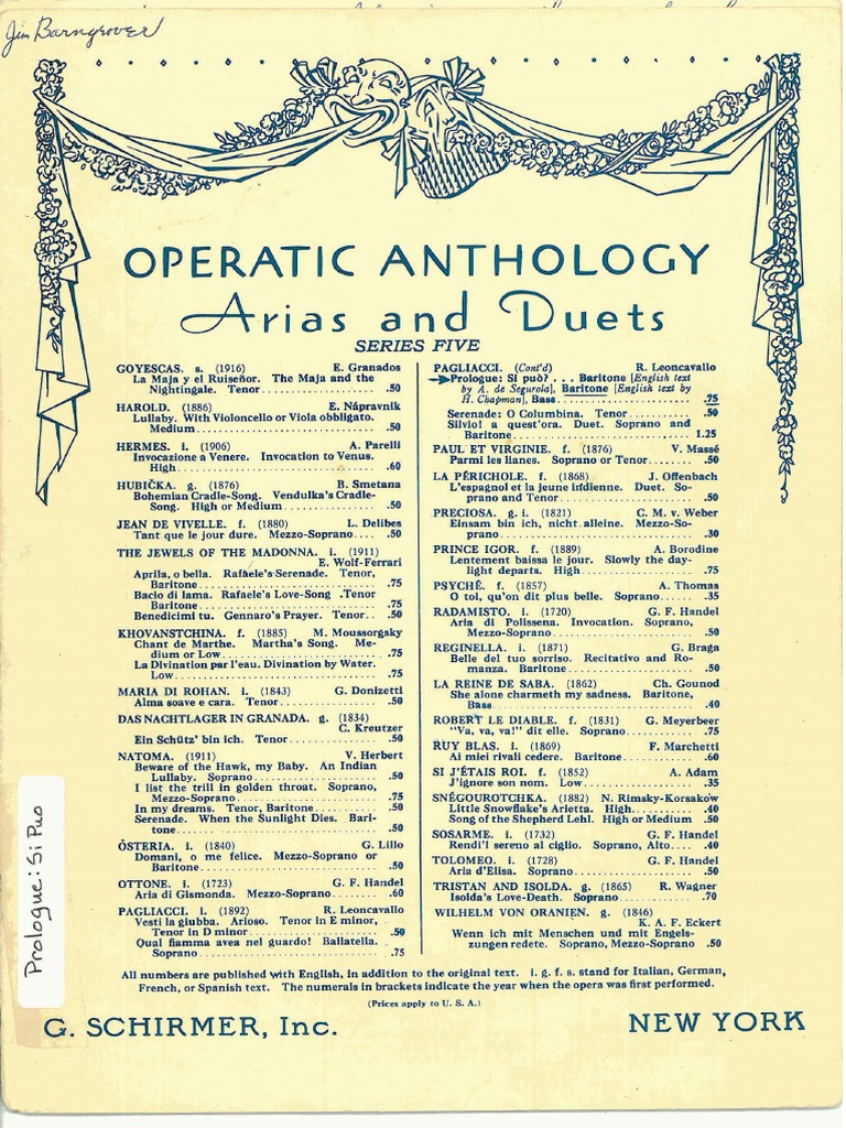 Pagliacci | PDF | Singing | Elements Of Music