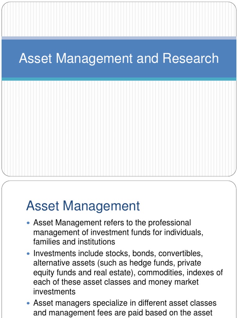 Chapter 6-Asset Management | PDF | Investment Banking | Financial Analyst