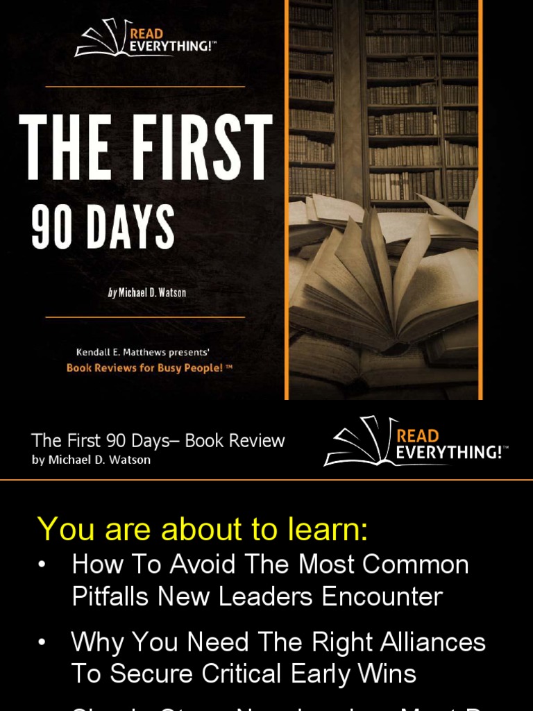 First 90 Days | PDF | Leadership | Learning