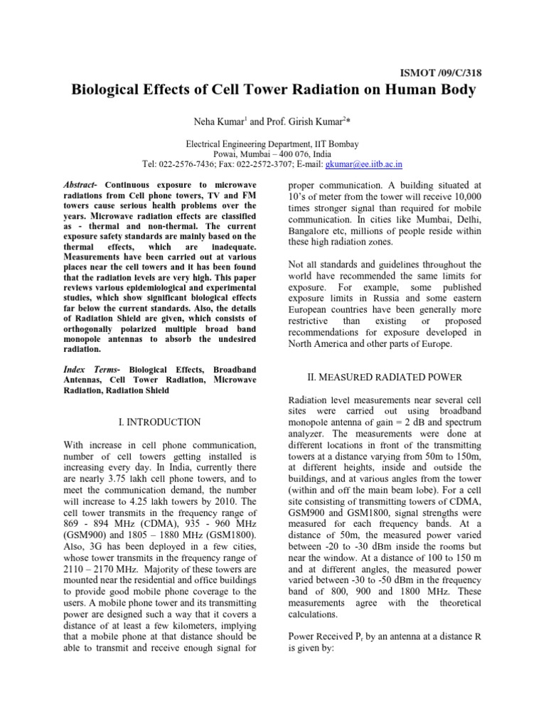 Cell Tower Radiation Effects | Download Free PDF | Antenna (Radio ...
