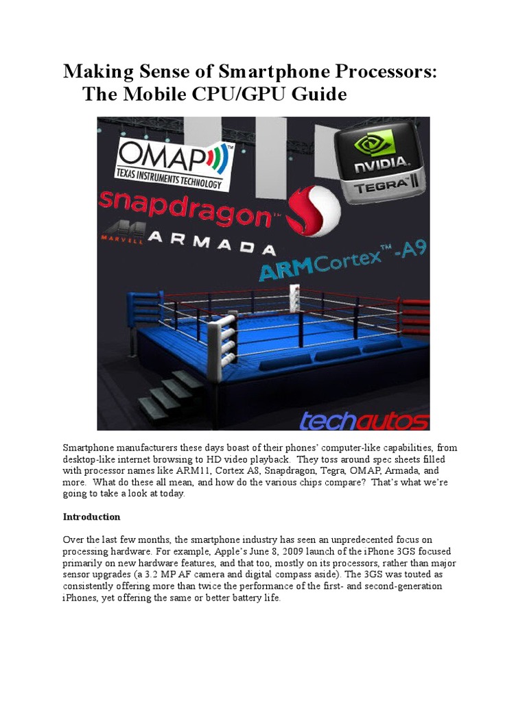 Smartphone GPUs & Processors | PDF | Arm Architecture | Graphics ...