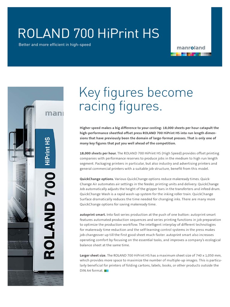 High-Speed ROLAND 700 HiPrint HS Offers 18,000 Sheets Per Hour | PDF ...