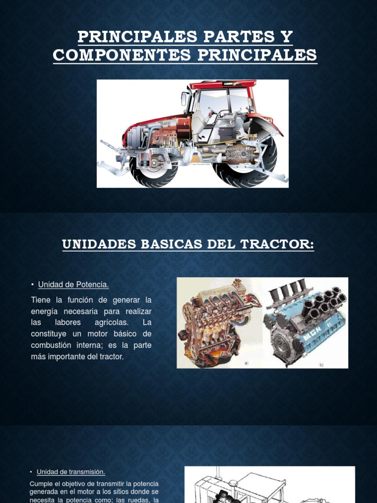 Principales Partes y Componentes Principales Tractores | Direccion ...