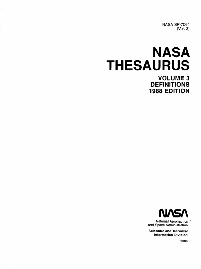 NASA Thesaurus - Volume 3 - Definitions | PDF | Absorption ...