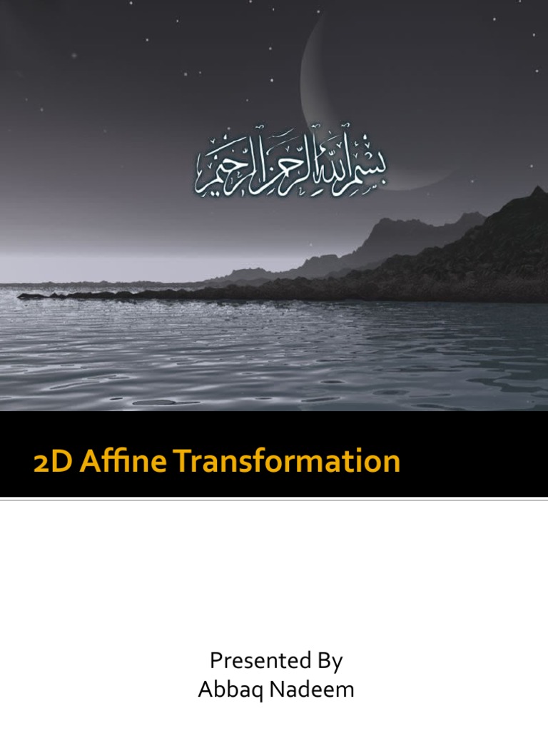 Computer Graphics 2D Affine Transformation | PDF | 2 D Computer ...