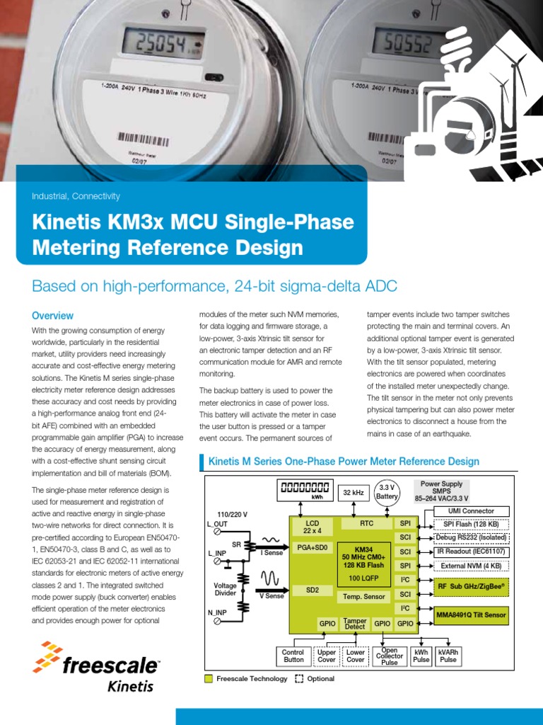 Kinetis KM3x MCU Single-Phase Metering Reference Design | PDF ...