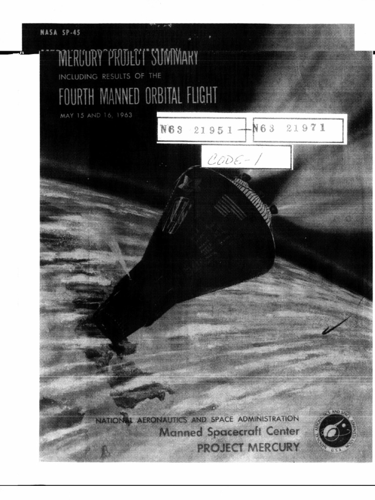 NASA Mercury-Atlas 9 - Faith 7 Mission Report | PDF | Project Mercury ...