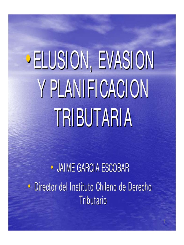 Elusion Tributaria | PDF | Evasión de impuestos | Impuestos