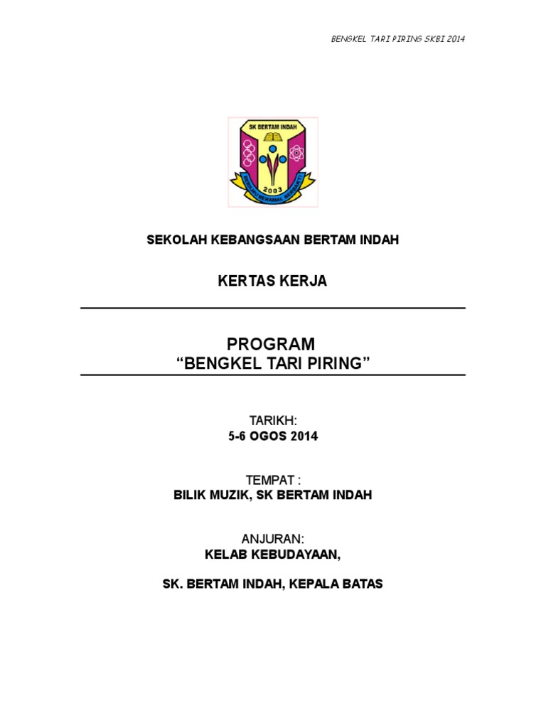 Proposal Bengkel Tarian Skbi | PDF