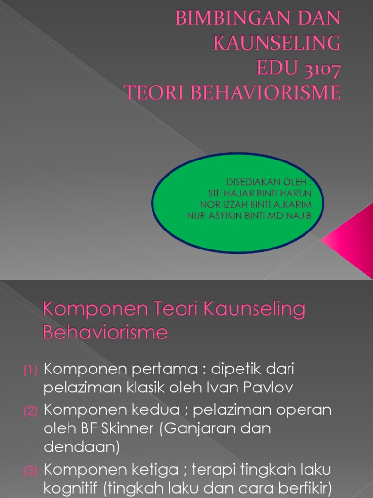 Teori Terapi Behaviorisme | PDF