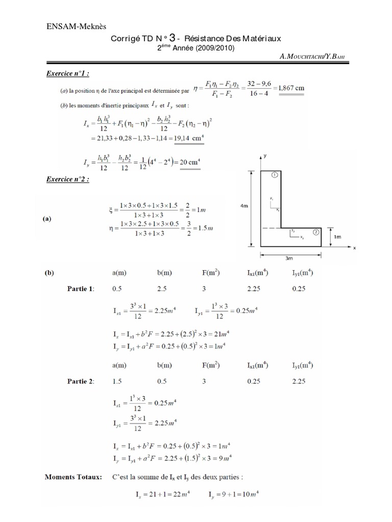 Corrigé td3 RDM | PDF