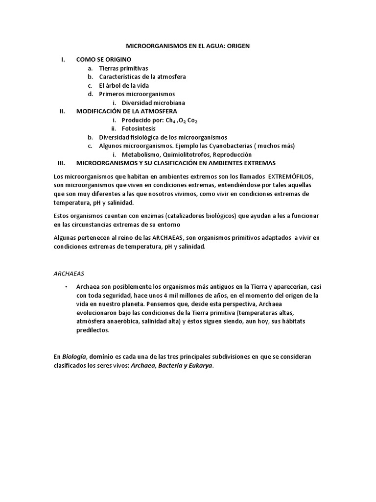 Micro Informe | PDF | Archaea | Las bacterias