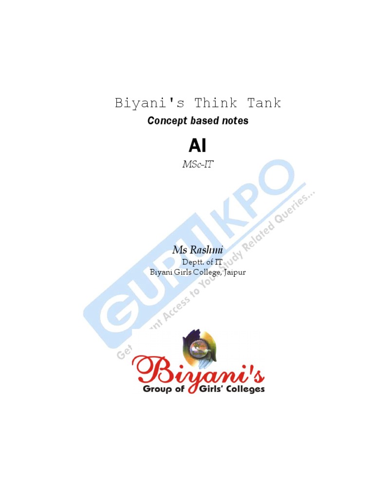Biyani's Think Tank: Concept Based Notes | PDF | Artificial ...