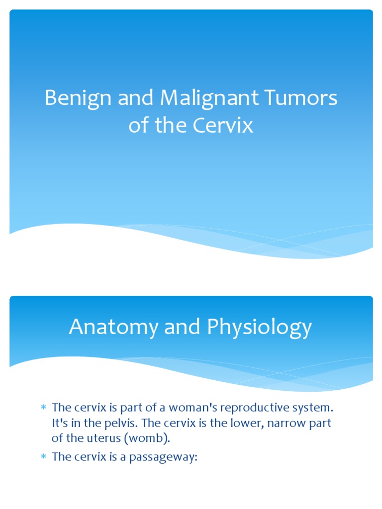 Benign and Malignant Tumors of The Cervix | PDF | Cervical Cancer ...