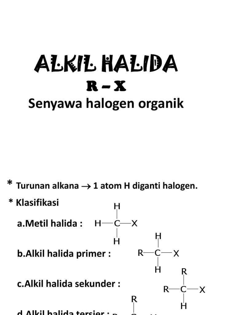 Struktur dan Contoh Alkil Halida | PDF | Metode & Bahan Ajar