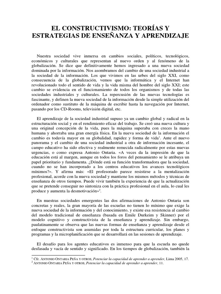 El Constructivismo | PDF