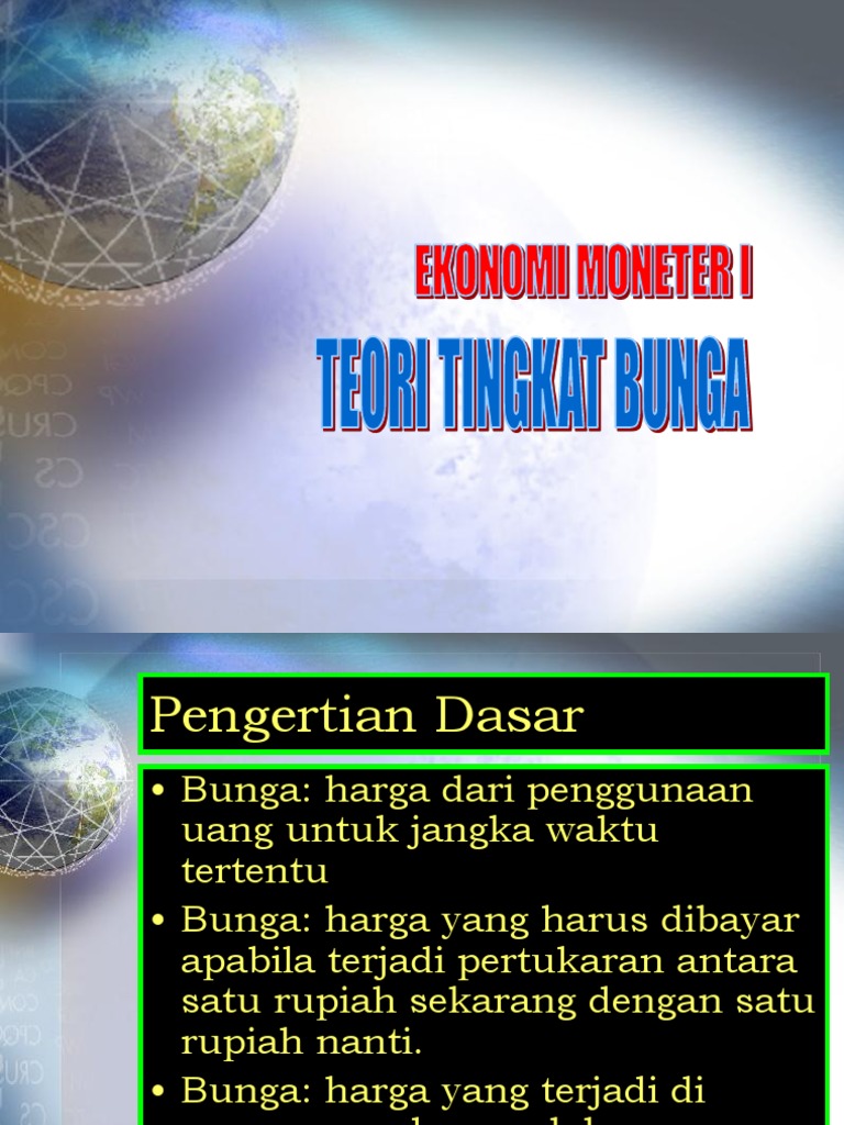 Teori Tingkat Bunga | PDF