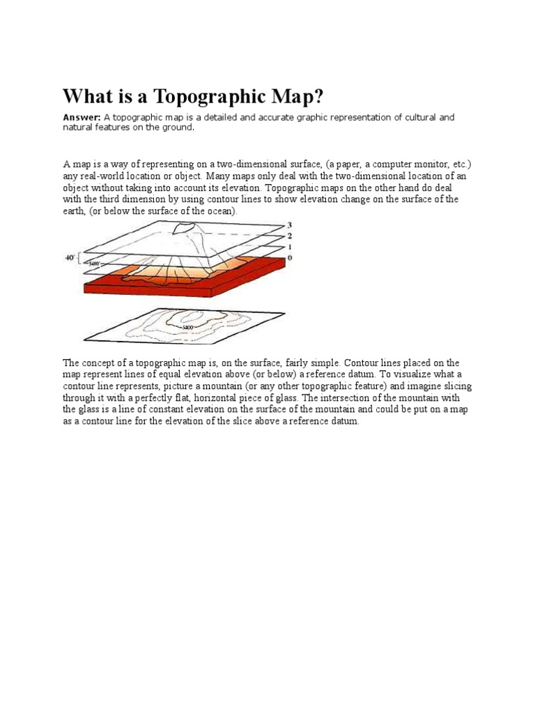 What Is A Topographic Map | PDF | Topography | Map
