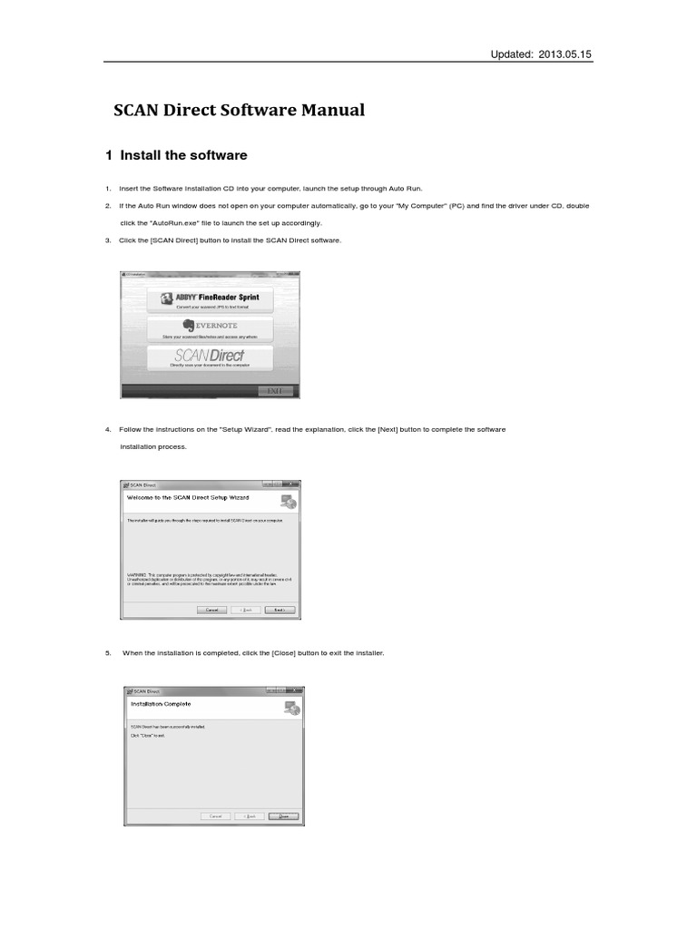 Scan Direct Manual | PDF | Image Scanner | Portable Document Format