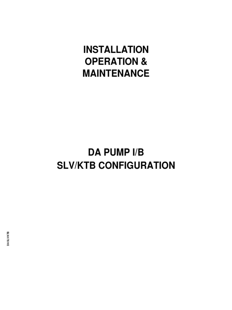 Manual DA5 | PDF | Bearing (Mechanical) | Pump