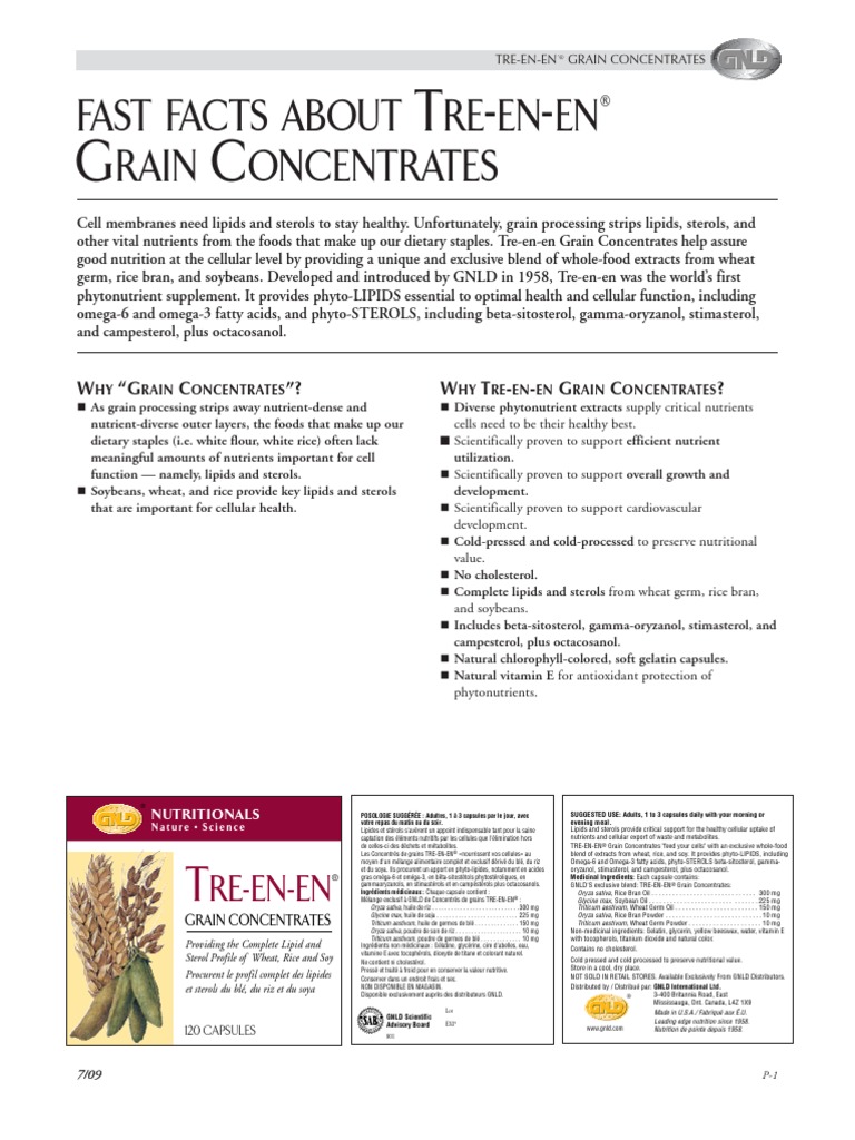GNLD's Tre en en Grain Concentrates - Fast Facts | PDF | Lipid ...