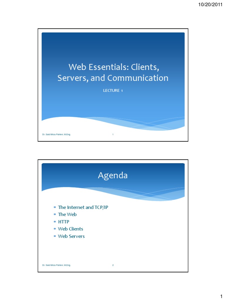 Web Essentials: Clients, Servers, and Communication | PDF | Hypertext Transfer Protocol ...