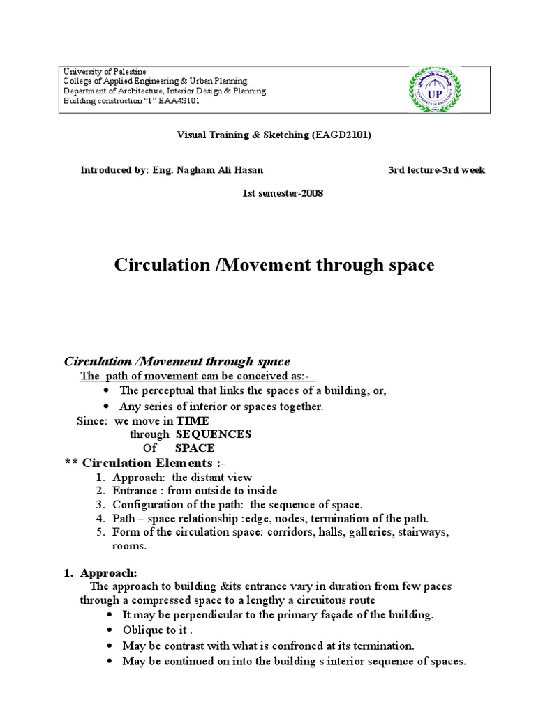 EAGD2101 Visual Training & Sketching Circulation Movement | PDF | Plane ...